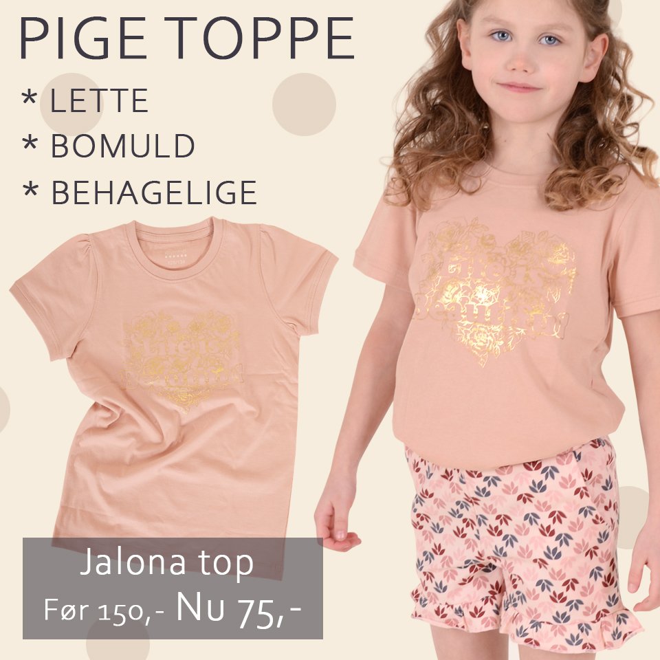Toppe og T-shirts til piger fra Krymmel Børnetøj.